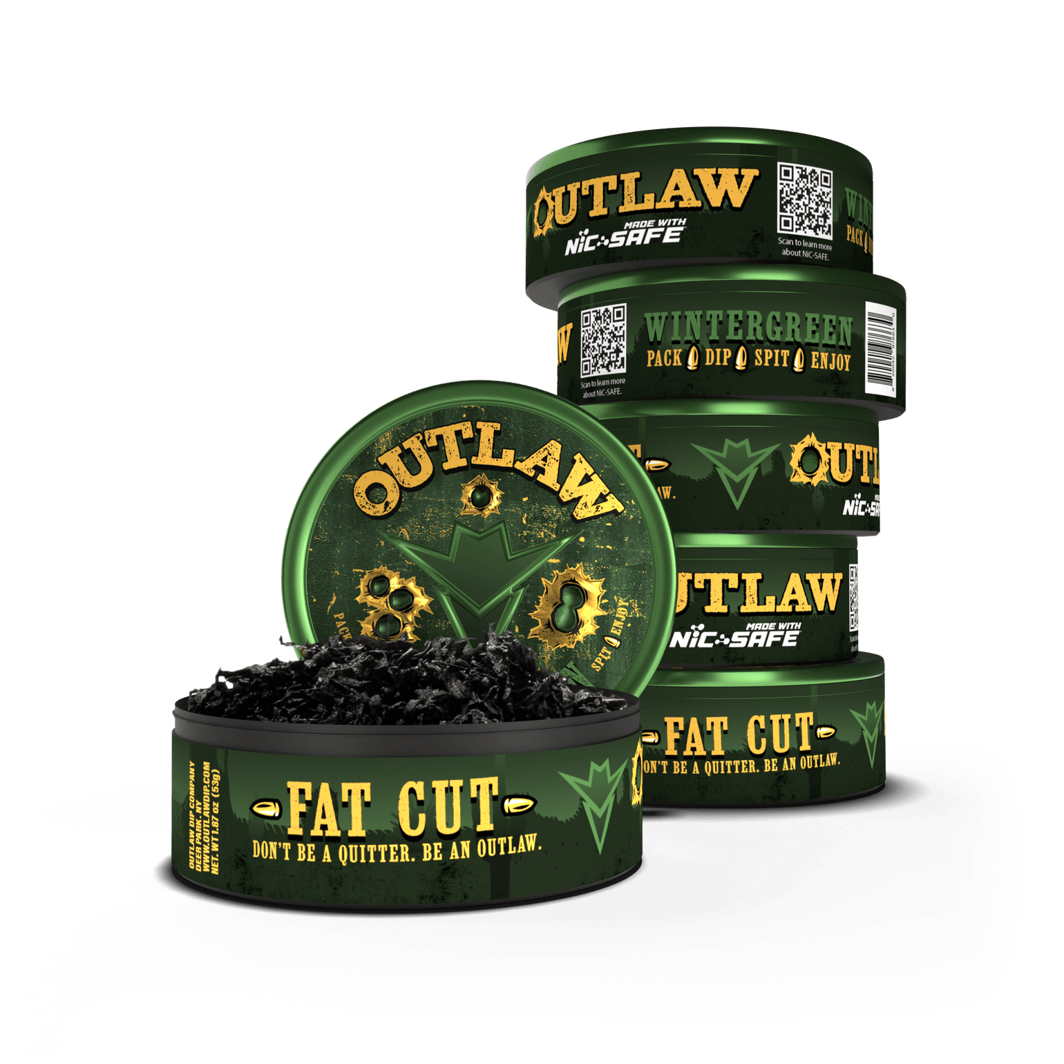 Outlaw FAT Cut Dip - Premium Chewing Tobacco Alternative – Outlaw Dip ...