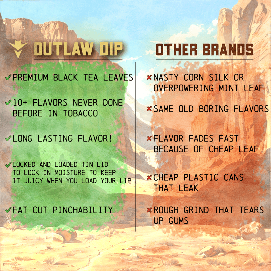 Outlaw Fat Cut Sampler 13 Pack [All Flavors] – Outlaw Dip Company Inc.